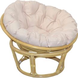 Home Affaire Rattanstuhl Papasansessel, aus geflochtenem Rattan, in verschiedenen Größen (80-110 cm), beige