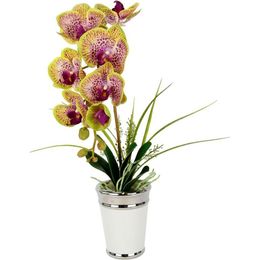 Kunstblume Orchidee, I.GE.A., Höhe 52 cm, im Topf, aus Keramik, Seidenblume Real Touch, rosa