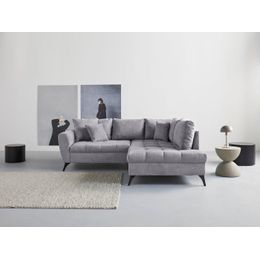 Inosign Ecksofa Lörby L-Form, Belastbarkeit bis 140kg pro Sitzplatz, auch mit Aqua clean-Bezug, grau