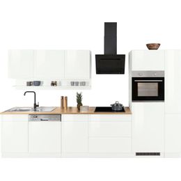 Kochstation Küche KS-Virginia, Breite 330 cm, mit E-Geräten, weiß