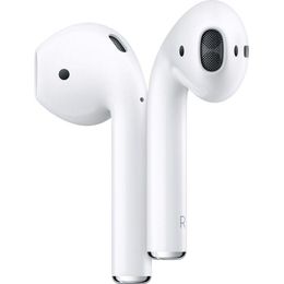 Apple AirPods 2. Generation mit Ladecase (2019) In-Ear-Kopfhörer (Rauschunterdrückung, Sprachsteuerung, True Wireless, kompatibel mit Siri, Siri, Bluetooth, Kompatibel mit iPhone,iPad Air / Mini / Pro, Watch, Mac Mini, iMac), weiß
