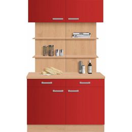 Optifit Buffet Odense 120 cm breit, für viel Stauraum, rot