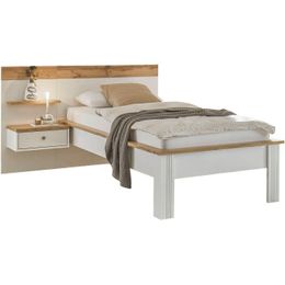 Home Affaire Schlafzimmer-Set Westminster, Bett Breite Liegefläche 90 oder 140cm und 1 Wandpaneel, weiß