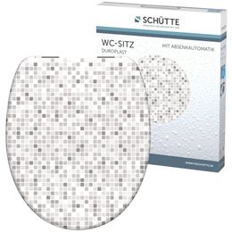 EISL® Eisl WC-Sitz Mosaik, Duroplast, Absenkautomatik, max. Belastung der Klobrille 150 kg, grau