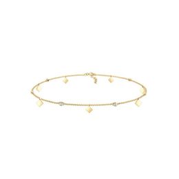 Elli Collier Choker Solitär Kristalle 925 Silber, goldfarben