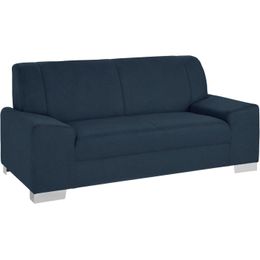 DOMO collection 2-Sitzer Anzio, wahlweise mit Federkern, blau