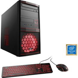 CSL Speed V21814 PC (Intel® Pentium Gold G6400, 8 GB RAM, 500 GB SSD, Luftkühlung), rot