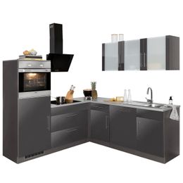 Wiho-Küchen wiho Küchen Winkelküche Cali, ohne E-Geräte, Stellbreite 210 x 220 cm, grau