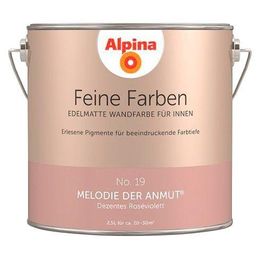 Alpina Wand- und Deckenfarbe Feine Farben No. 19 Melodie der Anmut®, Dezentes Violett, edelmatt, 2,5 Liter, lila