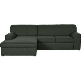 DOMO collection Ecksofa Topper, mit Recamiere, wahlweise mit Schlaffunktion, grün