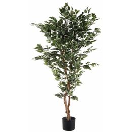 Kunstpflanze Ficus Benjamini Ficus Benjamini, Creativ green, Höhe 150 cm, grün