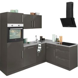 Wiho-Küchen wiho Küchen Winkelküche Cali, mit E-Geräten, Stellbreite 230 x 170 cm, grau