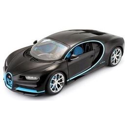 Maisto® Sammlerauto Bugatti Chiron, 1:24, schwarz, Maßstab 1:24, aus Metallspritzguss, schwarz