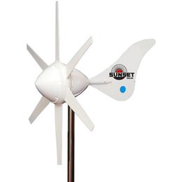 Sunset Windgenerator WG 914i, 12 V, 300 W, 100 W bei 10m/s, 12 V, zuverlässige Stromlieferung auch bei Sturm, weiß