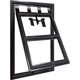 Windhager Katzenklappe, für Insektenschutz Rahmentüren, 20x25 cm, schwarz