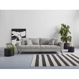 Inosign Big-Sofa Lörby, Belastbarkeit bis 140kg pro Sitzplatz, auch mit Aqua clean-Bezug, grau|silberfarben