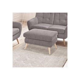 exxpo - sofa fashion Hocker Scandi, silberfarben