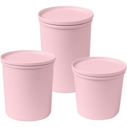 AWAVE® Frischhaltedose AWAVE, Kunststoff, (Set, 3-tlg), mit rPET, 500, 800, 1000 ml, rosa