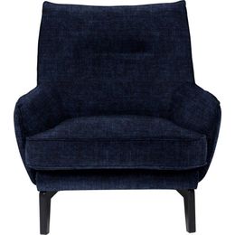 furninova Loungesessel Willow, bequemer Loungesessel im skandinavischen Design, blau