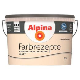 Alpina Wand- und Deckenfarbe Farbrezepte Sanftes Cashmere, Cremiges Hellbraun, matt, 2,5 Liter, beige|braun