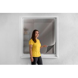 Schellenberg Insektenschutz-Fensterrahmen Magnetrahmen mit reflektierendem Gewebe für Fenster, Insektenschutz Reflection, kürzbar, 100 x 120 cm, weiß, 50742, weiß