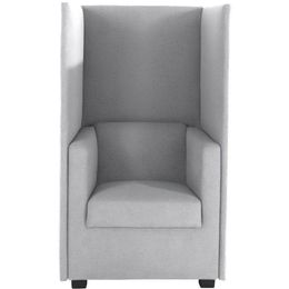 DOMO collection Sessel Kea, mit praktischem Sichtschutz, Breite 80 cm, silberfarben
