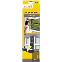 Schellenberg Fliegengitter-Gewebe Maxi 50325, Insekten- und Mückenschutz für große Fenster, 150x300 cm, anthrazit, grau