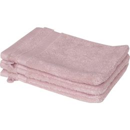 Schöner Wohnen Kollektion SCHÖNER WOHNEN-Kollektion Waschhandschuh Cuddly (Set, 3-tlg., 3 Waschhandschuhe 16x21cm), schnell trocknende Airtouch-Qualität, rosa