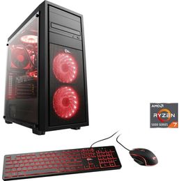 CSL HydroX V28319 Gaming-PC (AMD Ryzen 7 5700X, GeForce RTX 3060, 32 GB RAM, 2000 GB HDD, 1000 GB SSD, Wasserkühlung), schwarz