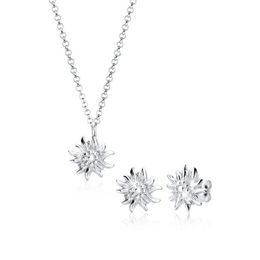 Elli Schmuckset Elli Schmuckset Edelweiss Tracht 925 Silber, silberfarben