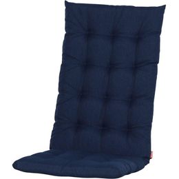 siena GARDEN Sesselauflage ATRIA, 123 cm, (passend für Hochlehner), Dessin Uni, 100% recyceltem Polyester, in verschiedenen Farben, blau