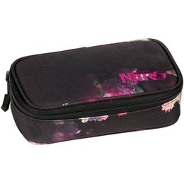 Nitro Federtasche Pencil Case XL, Federmäppchen, Schlampermäppchen, Faulenzer Box, Stifte Etui, rosa|schwarz