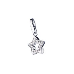 Giorgio Martello MILANO Charm Stern Stern mit Zirkonia, Silber 925, silberfarben