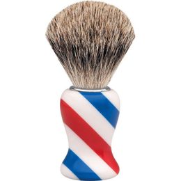 ERBE® ERBE Rasierpinsel M, Dachshaar, Barbershop Design/Stripes, blau|bunt|rot|weiß