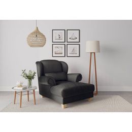 Home Affaire Loveseat Loveseat Queenie (1-St), mit softem, weichem Sitzkomfort, zeitloses Design, inkl. Zierkissen, grau