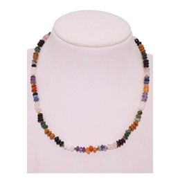 Firetti Collier Schmuck Geschenk Halsschmuck Halskette Edelsteinkette Tigerauge, mit Edelsteinen, blau|braun|bunt|gelb|goldfarben|grün|lila|rosa|rot