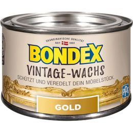 BONDEX VINTAGE-WACHS Grau Schutzwachs, zum Schutz und Veredelung der Möbelstücke, 0,25 l, goldfarben