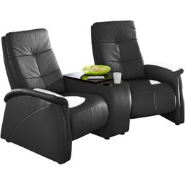 exxpo - sofa fashion 2-Sitzer Tivoli, mit Relaxfunktion, integrierter Tischablage und Stauraumfach, schwarz