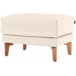 Hülsta Sofa hülsta sofa Hocker hs.450, Füße aus Massivholz, weiß