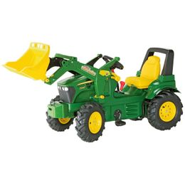 Rolly Toys® Tretfahrzeug John Deere 7930, Kindertraktor mit Lader und Luftbereifung, grün