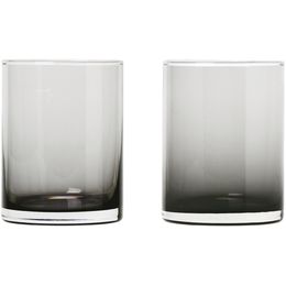 Blomus Gläser-Set MERA, Glas, 220 ml, 2-teilig, grau