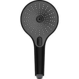 Wenko Handbrause Ultimate Shower, (1-tlg), Schwarz/Grau, Ø 13 cm, grau|schwarz