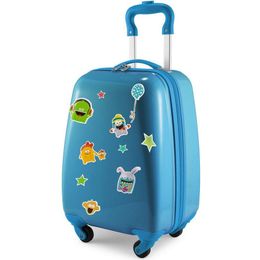 Hauptstadtkoffer Kinderkoffer For Kids, Monster, 4 Rollen, Kinderreisegepäck Handgepäck-Koffer Kinder-Trolley, blau