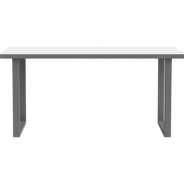 FORTE Schreibtisch Keflav, Breite 160 cm, grau|weiß