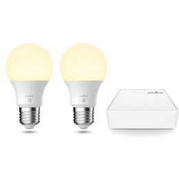 Nordlux LED-Leuchtmittel Smartlight, E27, 1 St., Farbwechsler, Smart Home Starter Kit+2 Leuchtmittel + Bridge,mit Wifi oder Bluetooth, weiß