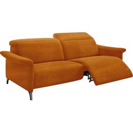 Egoitaliano 2,5-Sitzer Yvette, beidseitige elektrische Relax-Funktion, Kopfstützen verstellbar, orange