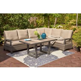 siena GARDEN Gartenlounge-Set Corido, (5-tlg), schwarz