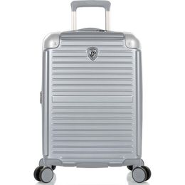 Heys Hartschalen-Trolley Cruze, 53 cm, 4 Rollen, Handgepäck-Koffer Reisegepäck TSA-Schloss Volumenerweiterung, silberfarben