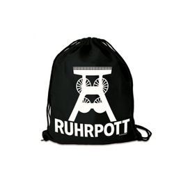 logoshirt Kulturbeutel Ruhrpott, mit stabilem Kordelzug, schwarz|weiß