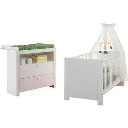 TRENDTEAM Babymöbel-Set Olivia, Deal für begrenzte Zeit!, (Spar-Set, 2-St., Bett, Wickelkommode), Bett + Wickelkommode, weiß